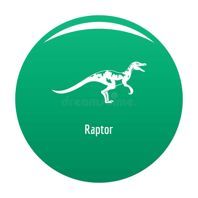 Raptor icon vector green stock vector. Illustration of animal - 127034056