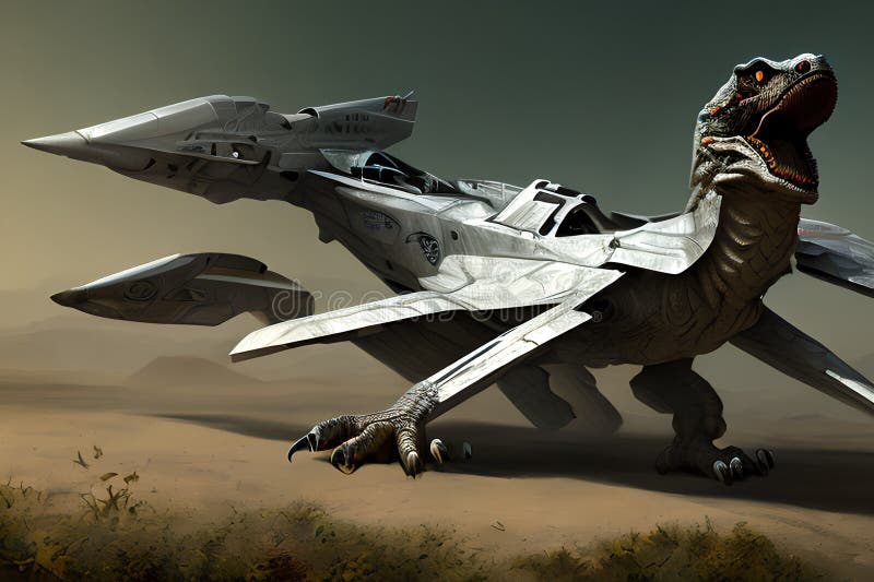 Raptor Jet Transformer, Generative AI Illustration Stock Illustration ...