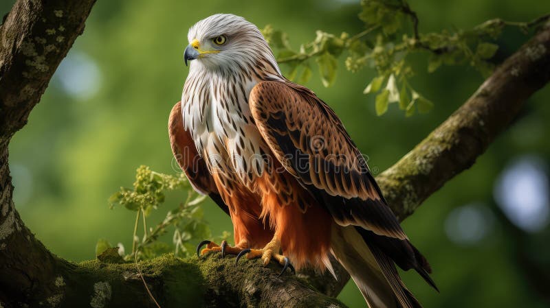 Soaring Red Kite Bird Illustration Sky Feathers Stock Illustrations – 7 ...