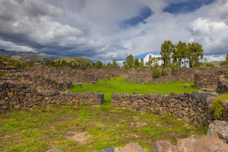Raqchi is an Inca Archaeological Site in Peru Stock Image - Image of ...