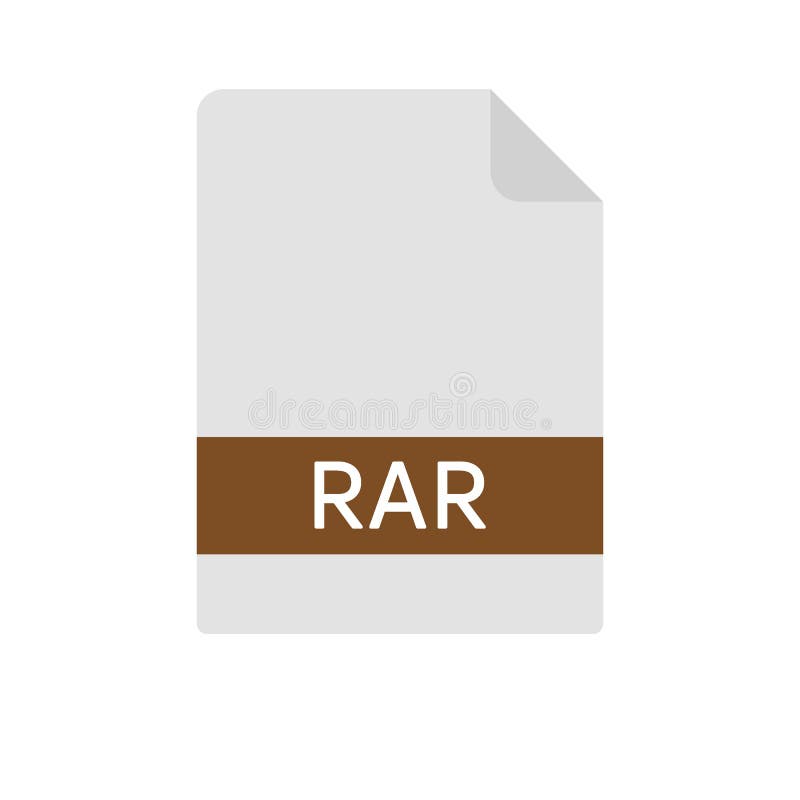 RAR Document Download File Format Vector Image. RAR File Icon Flat ...