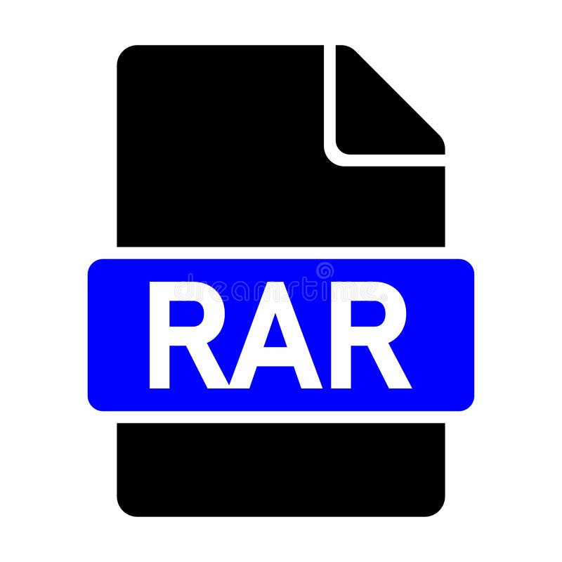 RAR File Format Icon stock vector. Illustration of symbol - 274593491