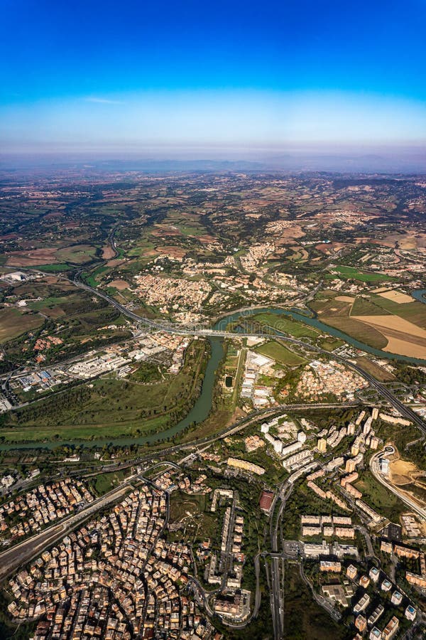 Rare Aerial View Over Rome, Italy Stock Image - Image of beautiful ...