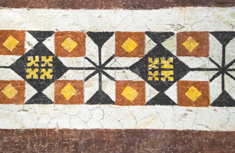 Ancient Colored Window. Vintage Painted Artistic Background Stock Image ...