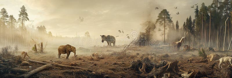 Rare Animals Navigate a Devastated Landscape, Highlighting the Effects ...