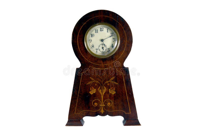 Rare antique clock stock image. Image of inlay, residential - 4410339