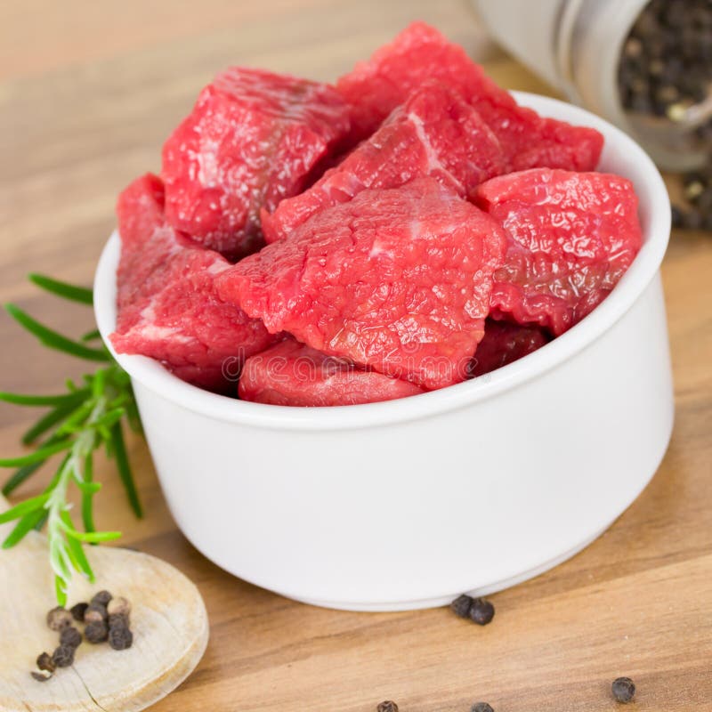 Rare beef stock image. Image of cubed, fresh, piece, stew - 41940695