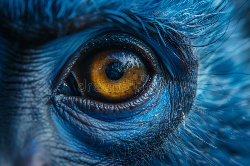 Rare Blue Monkey with Striking Features and Vibrant Fur in a Natural ...