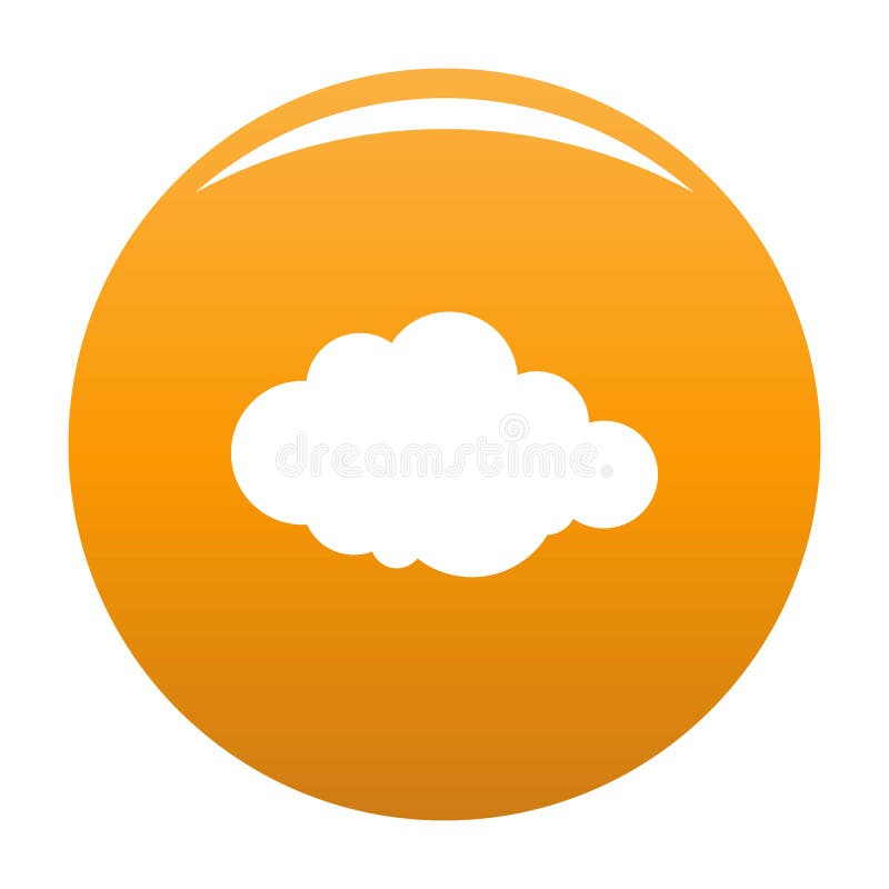Rare cloud icon orange stock illustration. Illustration of rare - 124207532
