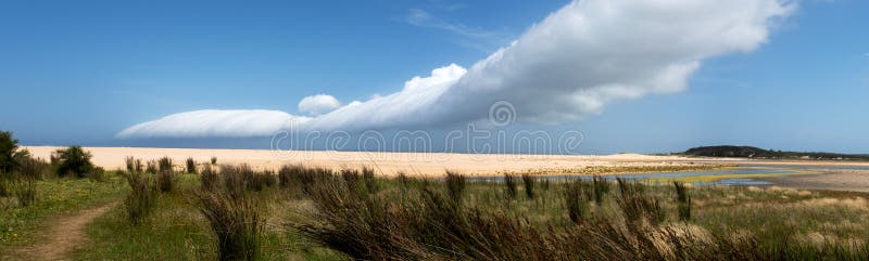 A Rare Dramatic Coastal Volutus Storm Cloud, a Low, Horizontal, Tube ...