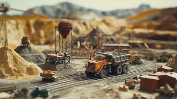 Rare earth mining stock illustration. Illustration of construction ...