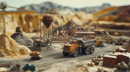 Rare earth mining stock illustration. Illustration of construction ...