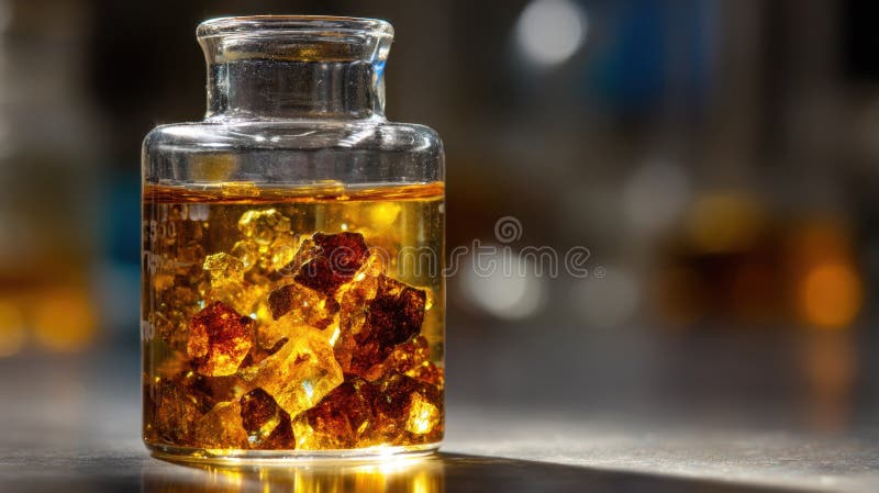 Rare Earth Oxides Crystallizing in Glass Flask with Ionic Liquid Stock ...