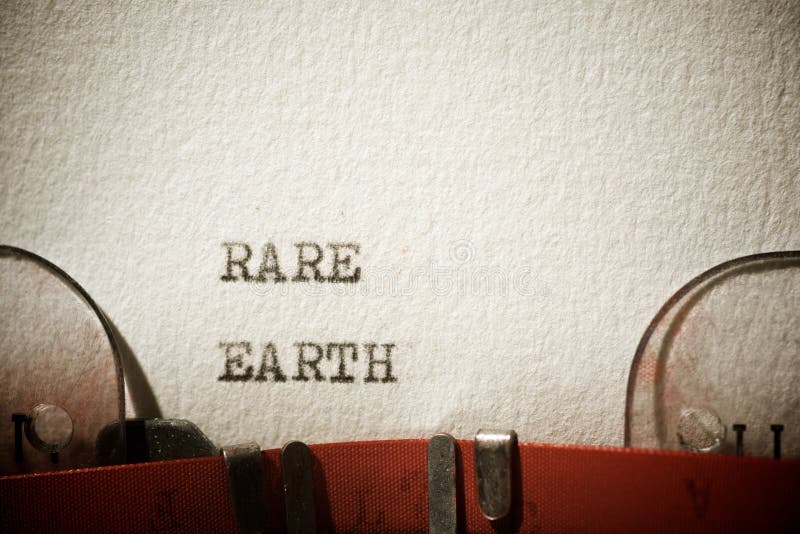 Rare earth text stock image. Image of earths, rare, typescript - 269202573