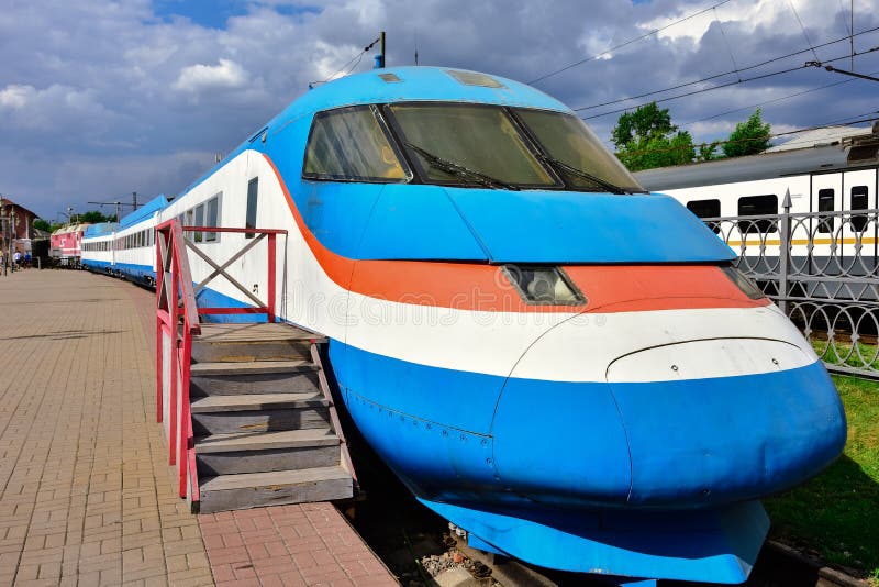 Rare Express Train in the Museum at the Riga Station Editorial Photo ...
