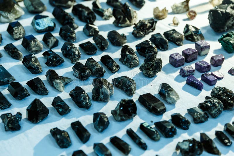 Rare gems and minerals stock image. Image of mining, nature - 86734643