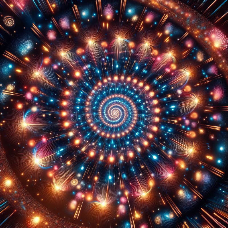 135 62. Hypnotic Shells_ Large, Spherical Fireworks Th Stock ...