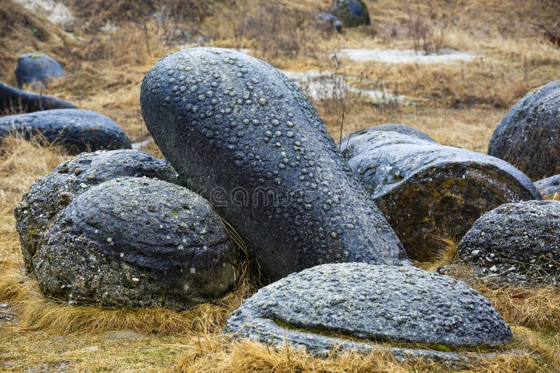 Rare Rock Formations of Trovanti Stock Photo - Image of mountain ...