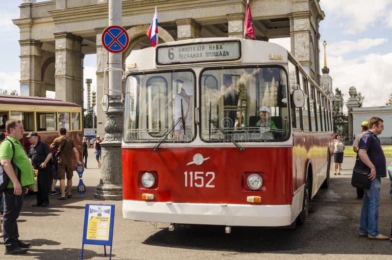 Rare Soviet Russian Trolleybus 60 S Editorial Photography - Image of ...