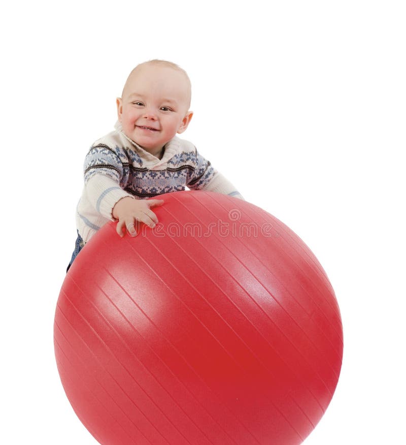 Rascal whith a ball stock photo. Image of cute, little - 32509334