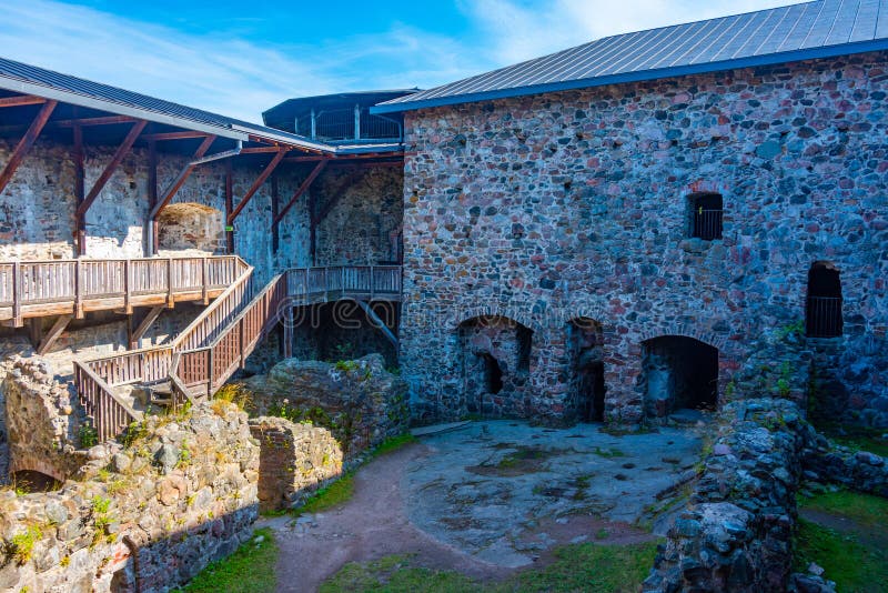 Raseborg Castle Ruins in Finland Stock Photo - Image of fort, cliff ...