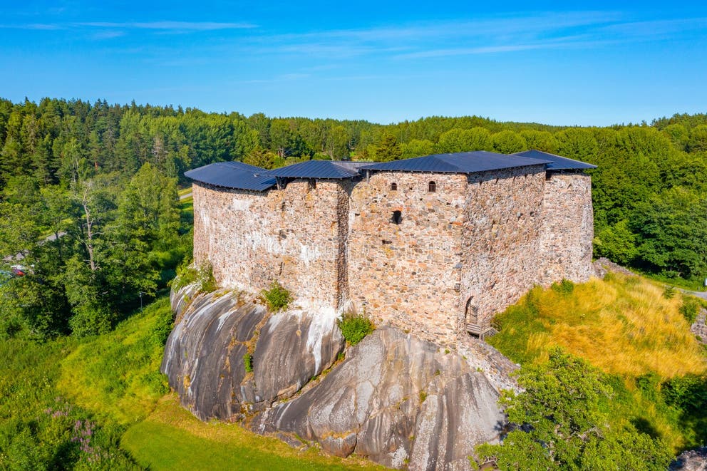 Raseborg Castle Ruins in Finland Stock Image - Image of sunny, hill ...