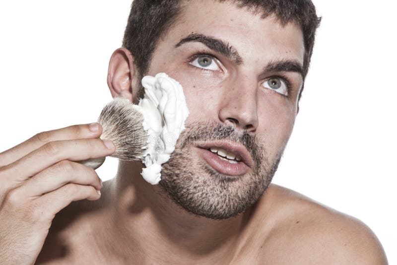 Raser de jeune homme image stock. Image du épaules, caucasien - 10855707