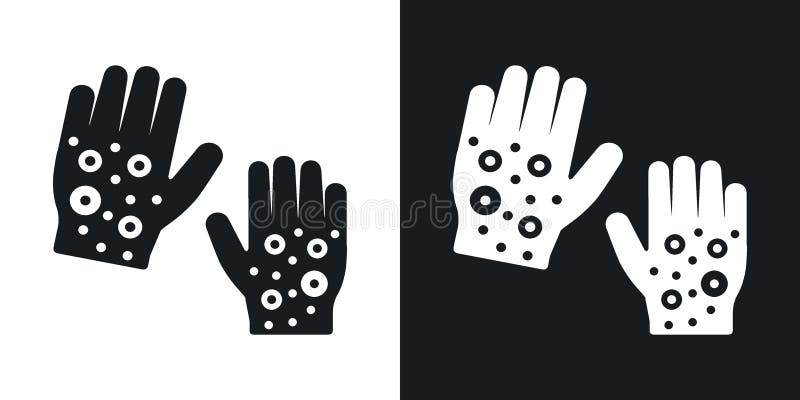 Rash Hand Icon Vector Set on White Background Stock Vector ...