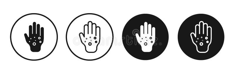 Rash Hand Icon Vector Set on White Background Stock Vector ...