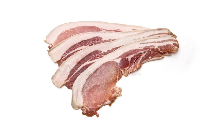 Raw Bacon Rashers stock image. Image of white, pork, meat - 34975075