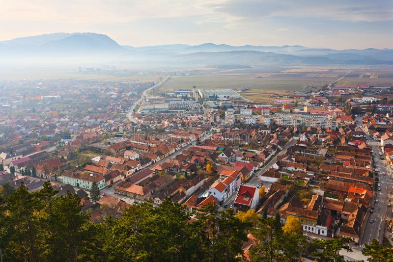 Rasnov town in Romania stock photo. Image of green, landscape - 16886852