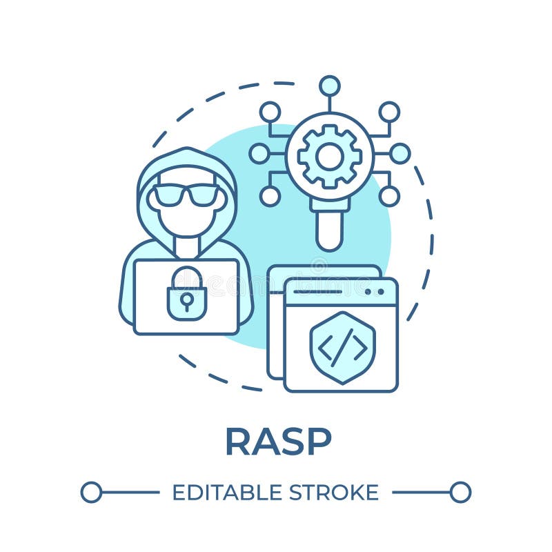 RASP Soft Blue Concept Icon Stock Vector - Illustration of network ...