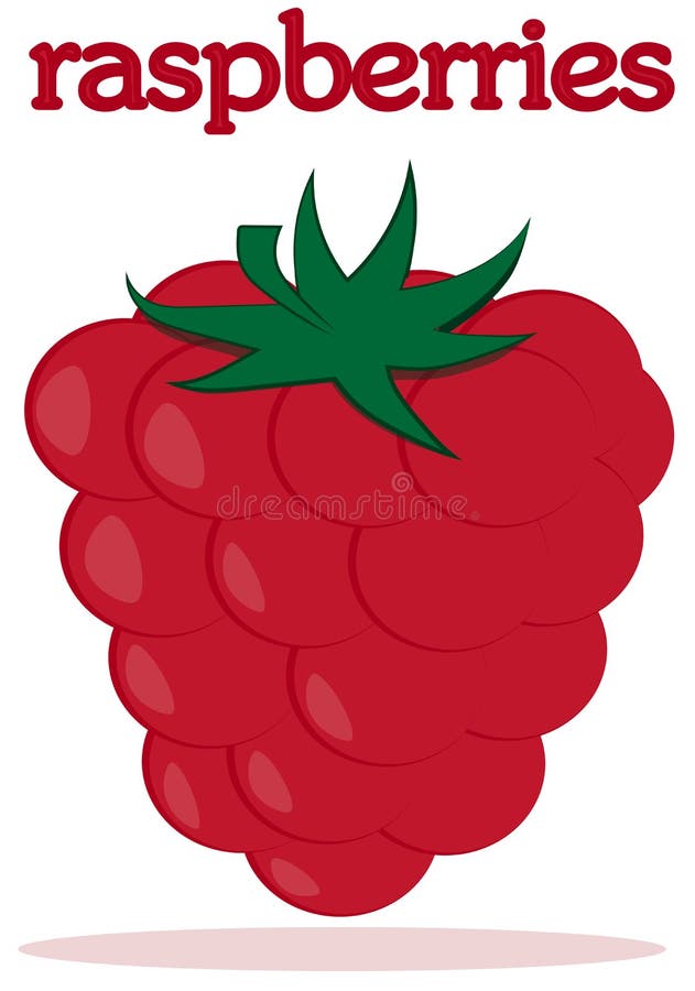Raspberry Berry, Animated Vector Illustration Stock Vector ...