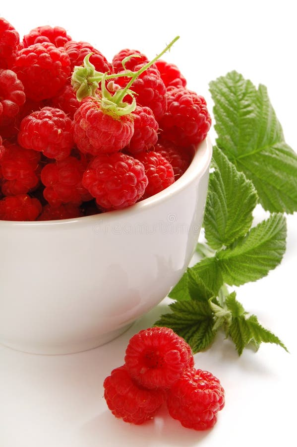 Raspberries stock image. Image of leaf, juicy, background - 32932113