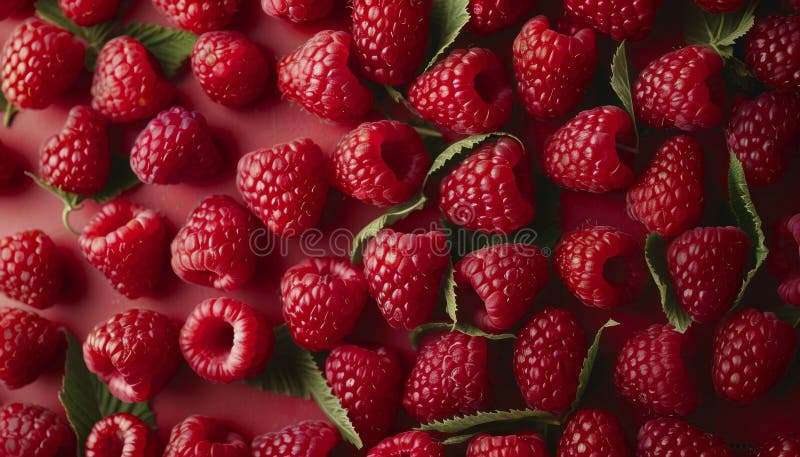 Raspberries Arranged Together Representing Concept of Healthy Diet ...