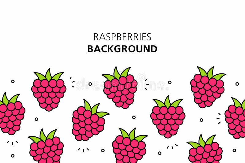 Raspberries on a Red Background in a Splash of Milk Stock Illustration ...