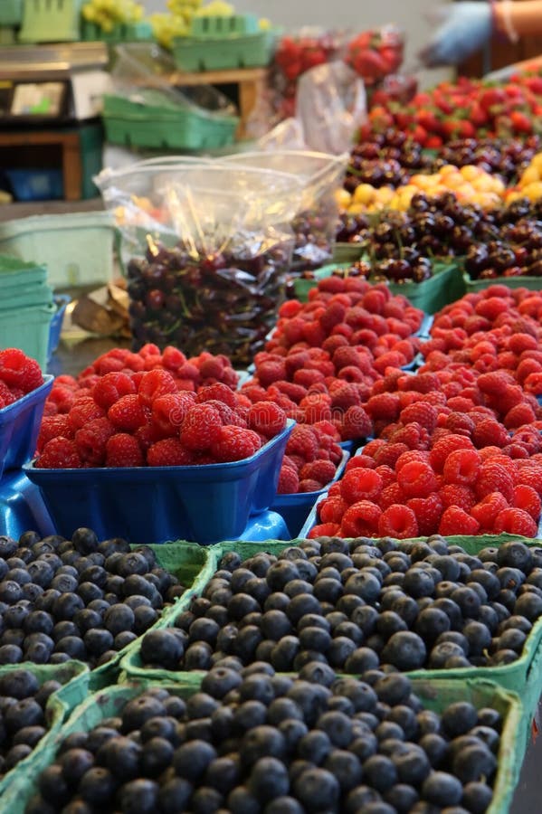 Farmers Market Berries stock photo. Image of display, berry - 8261906