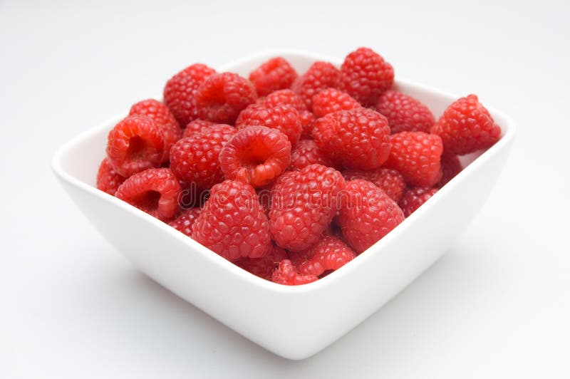 Raspberries in bowl stock photo. Image of fruits, vitamins - 15923692