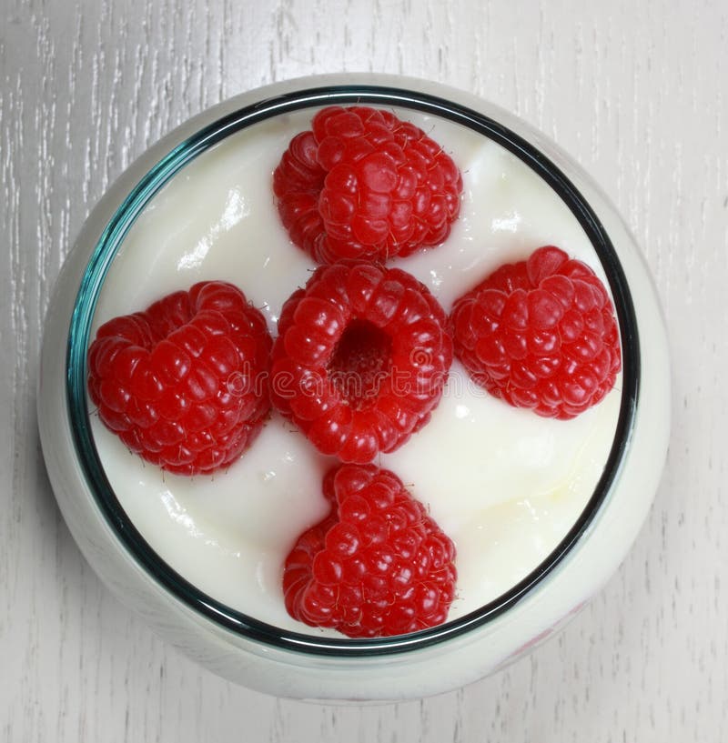Raspberries and cream stock image. Image of cream, diet - 22728987