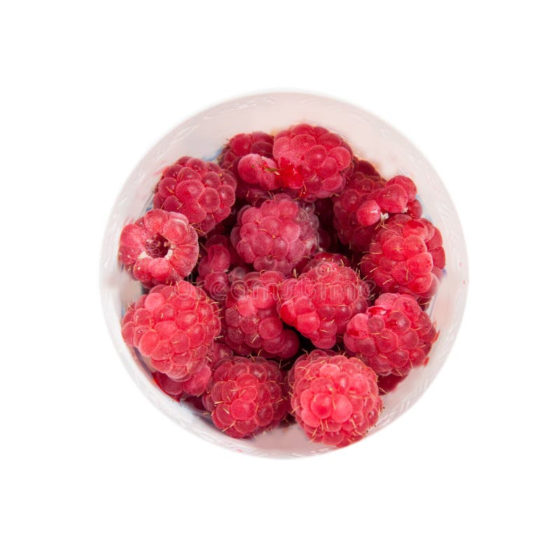 Raspberries cup stock image. Image of food, plate, fall - 55886369