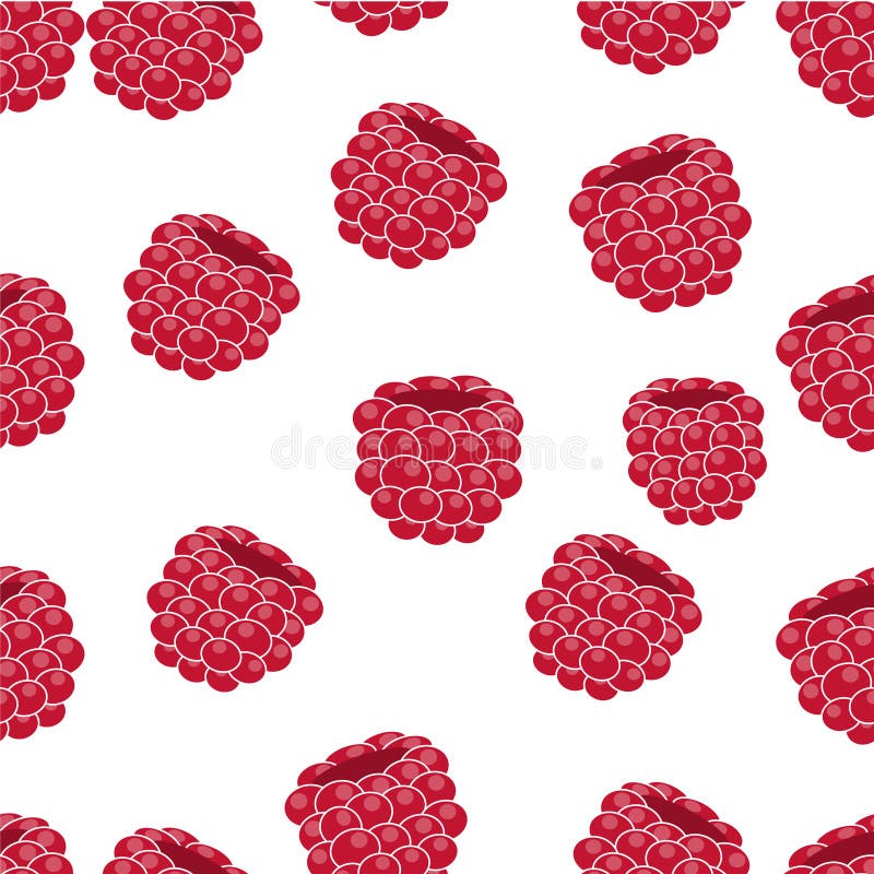 Raspberries Fruit Vector Background Stock Vector - Illustration of ...