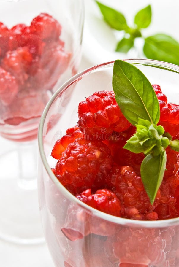 Raspberries in glass stock photo. Image of sweet, juicy - 2981748