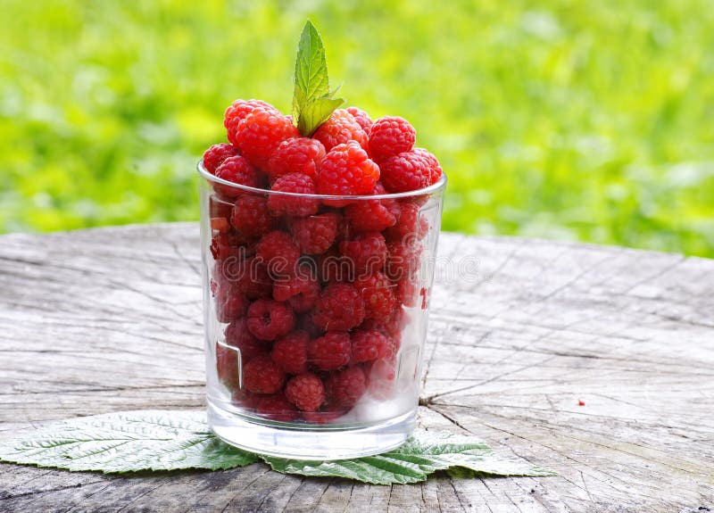 Raspberries in a glass stock image. Image of growing - 42467815