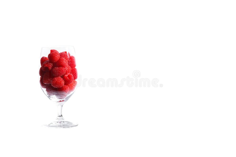 Raspberries in a glass stock image. Image of shape, raspberry - 92313281
