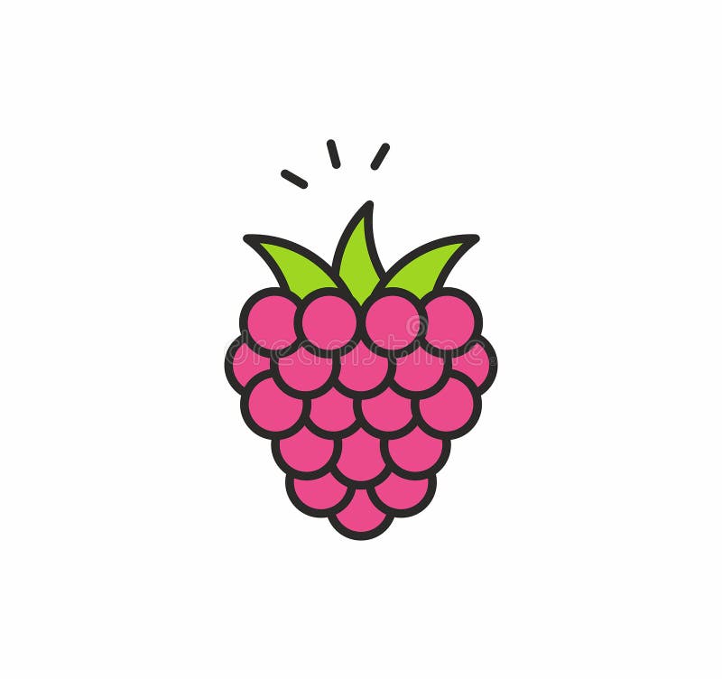 Raspberries Line Stock Illustrations – 1,122 Raspberries Line Stock ...
