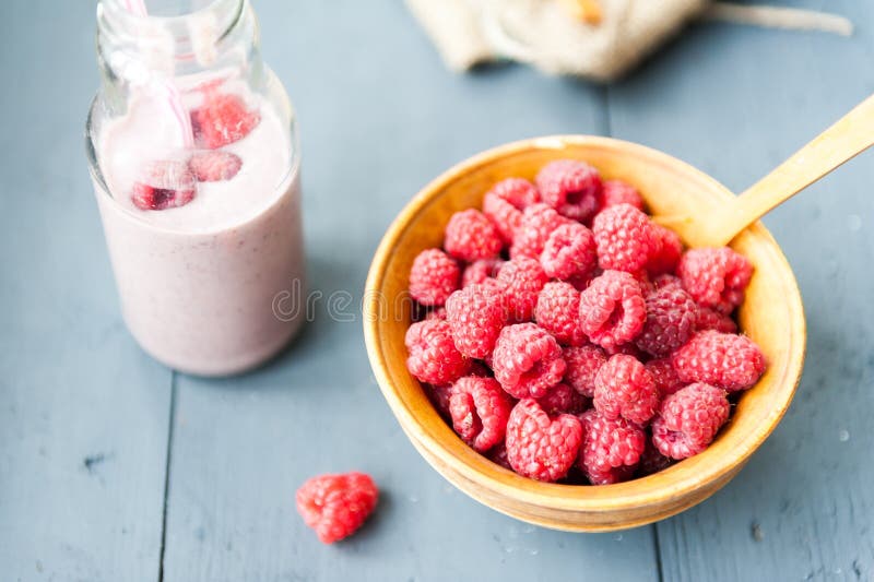 Raspberries milkshake stock photo. Image of healthy, drink - 56695348