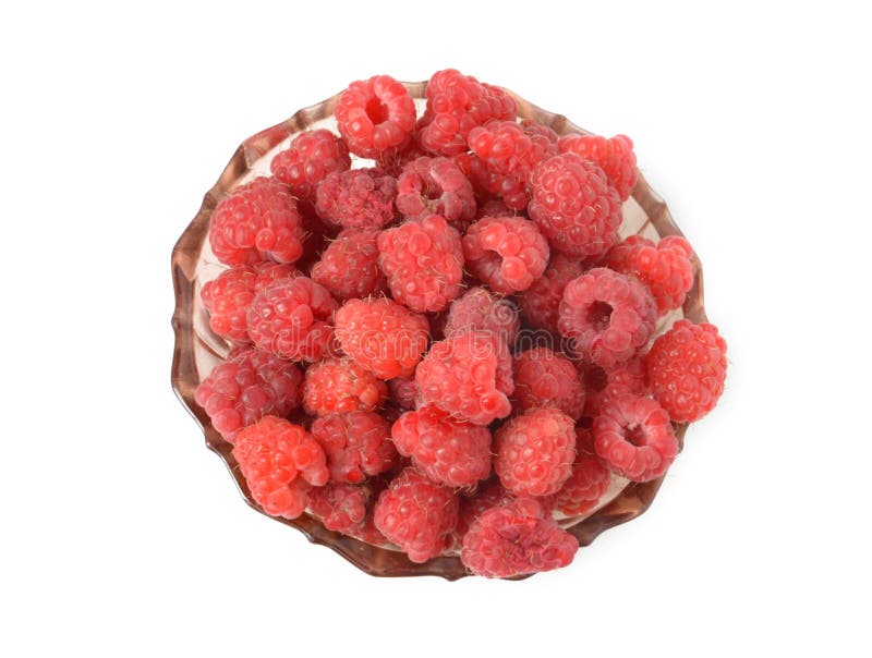 Raspberries on a plate stock photo. Image of isolated - 26165012