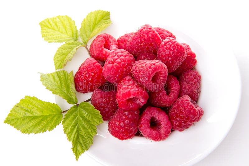 Raspberries on a plate stock image. Image of tasty, saucer - 27275667