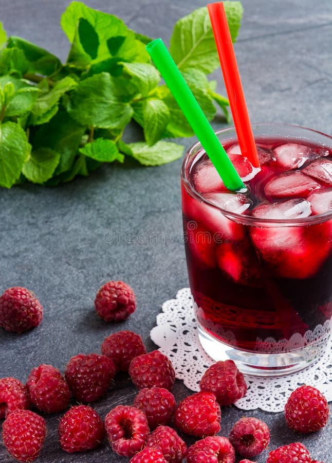 Raspberries and Raspberry Juice Stock Photo - Image of white, fruit ...