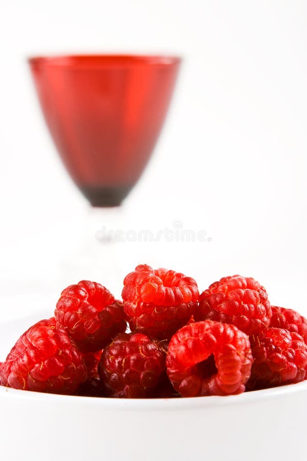 Raspberries with Red Wine in the Background Stock Image - Image of ...